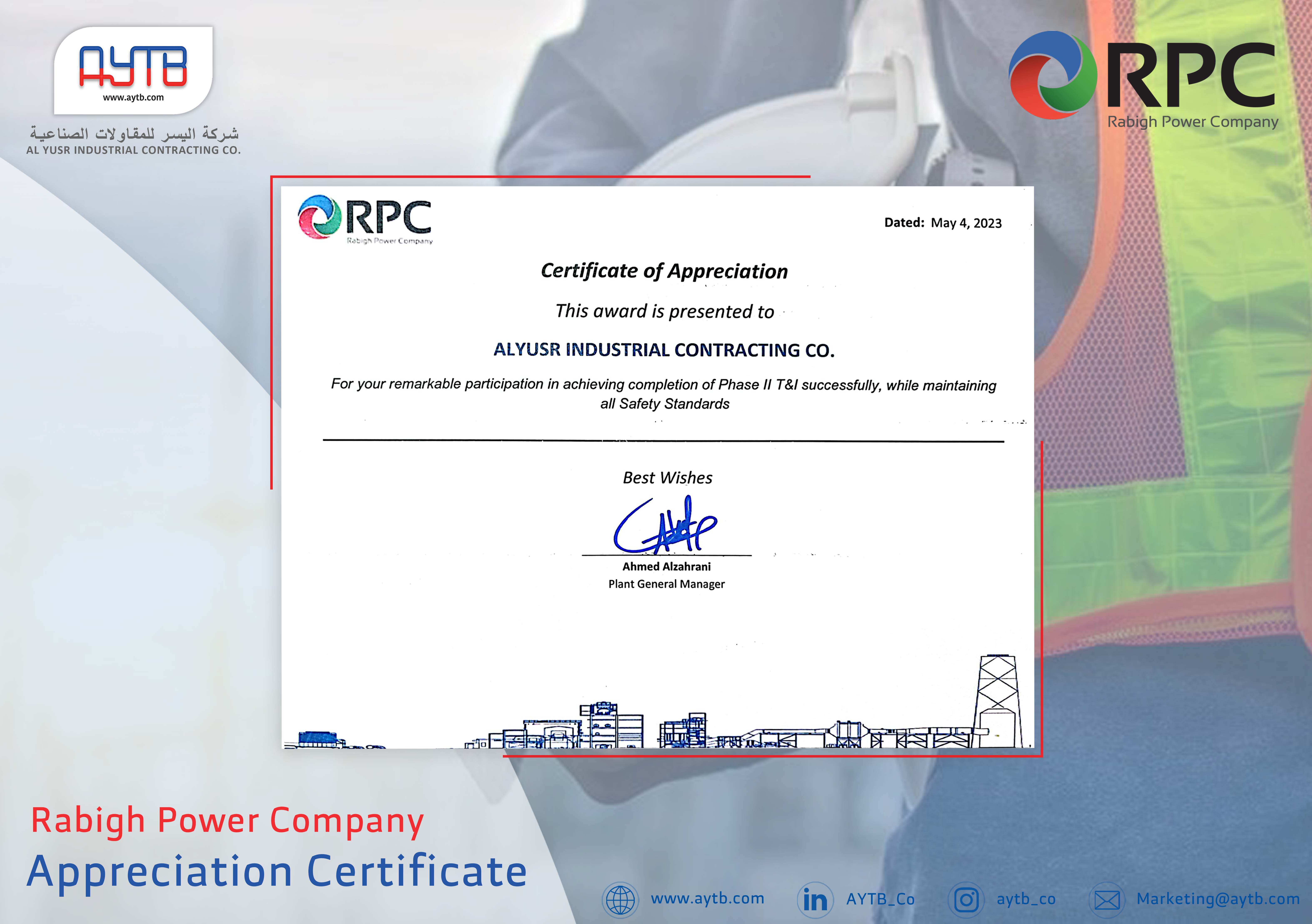 AYTB | ALYUSR INDUSTRIAL CONTRACTING CO.